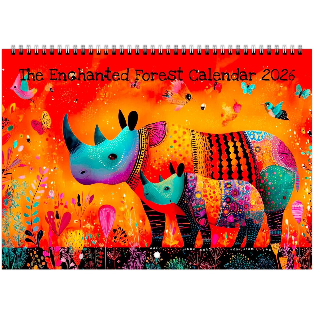 2026 Jungle Animals Wall Calendar (for US or Canada, See US Version ...