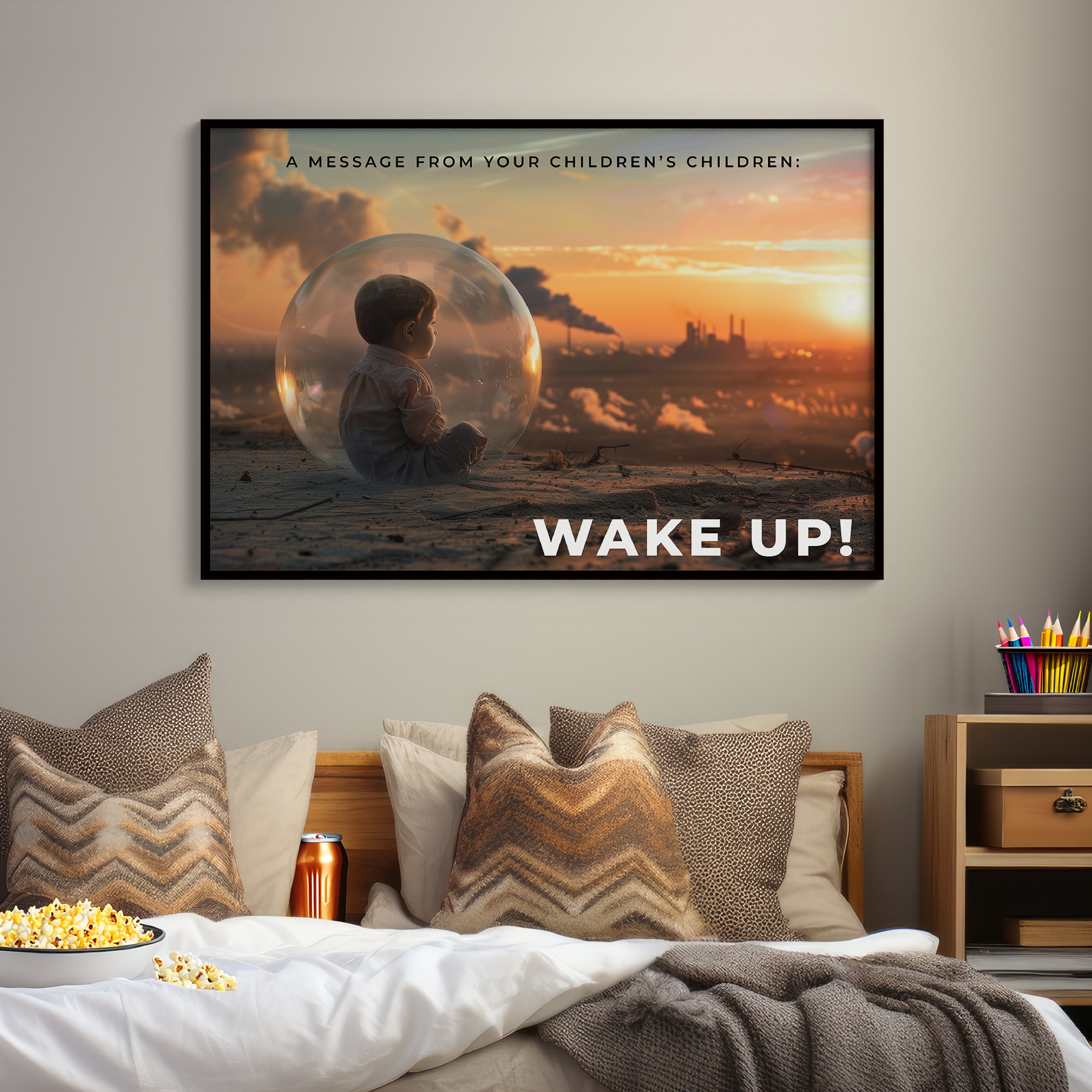 Environmental Wake-up Call Poster Save the Earth, Climate Change Action ...