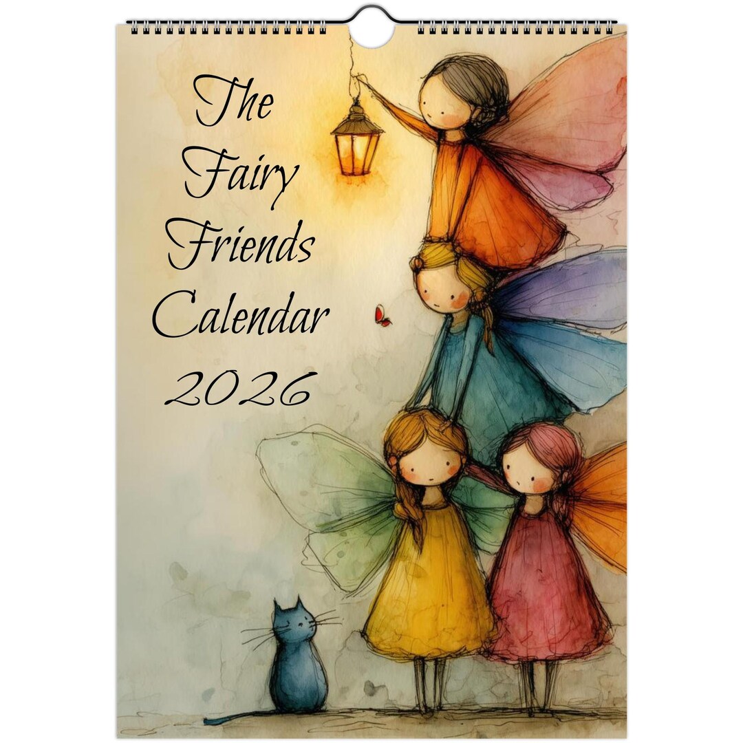 Fairy Friends Calendar | Whimsical Fairy Wall 2026 Calendar | Gentle ...