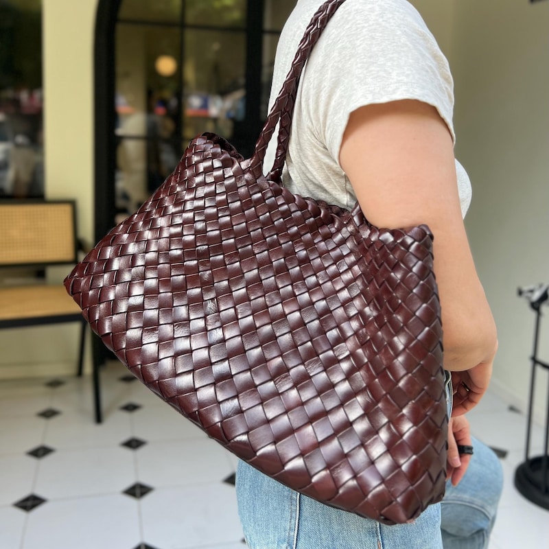 Hand Woven Leather Handbags - Etsy