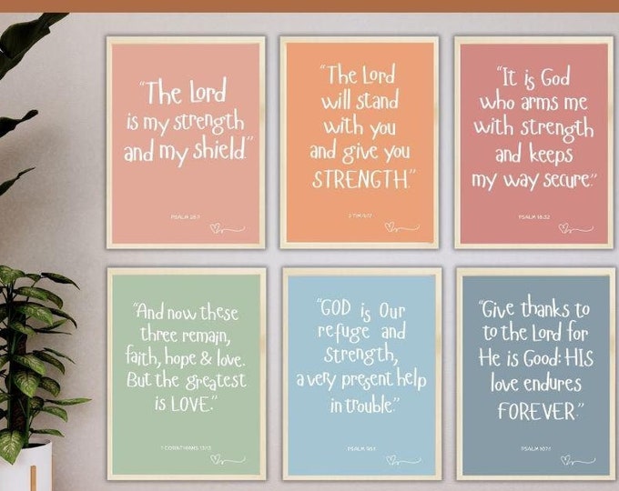Scripture Posters BUNDLE - Kids Bible Verses - Printable Wall Art ...