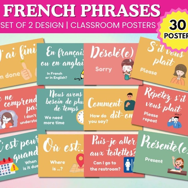 French Language Posters - Etsy