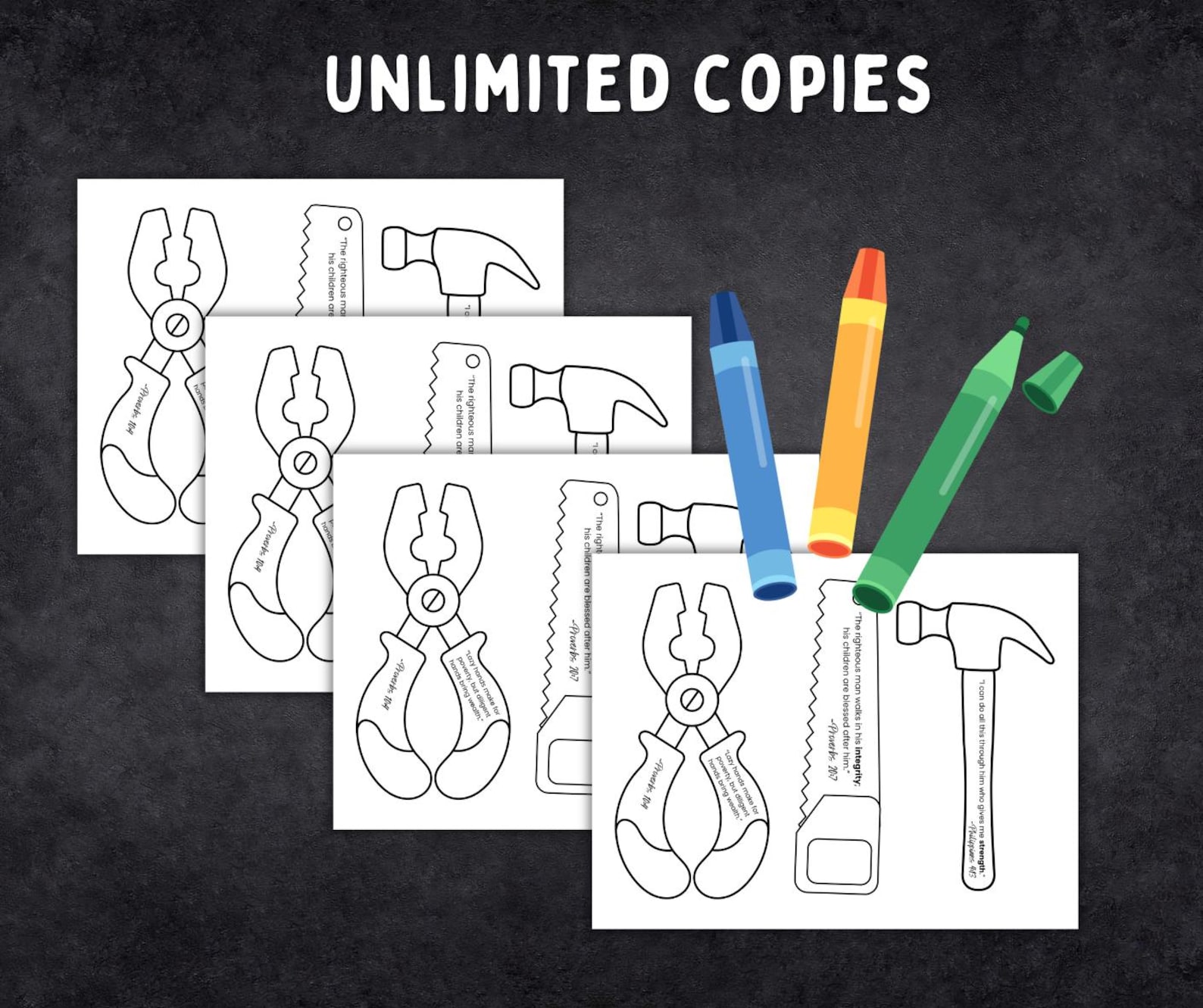 Father’s Day Toolbox Craft – Bible-themed Printable Coloring Activity ...