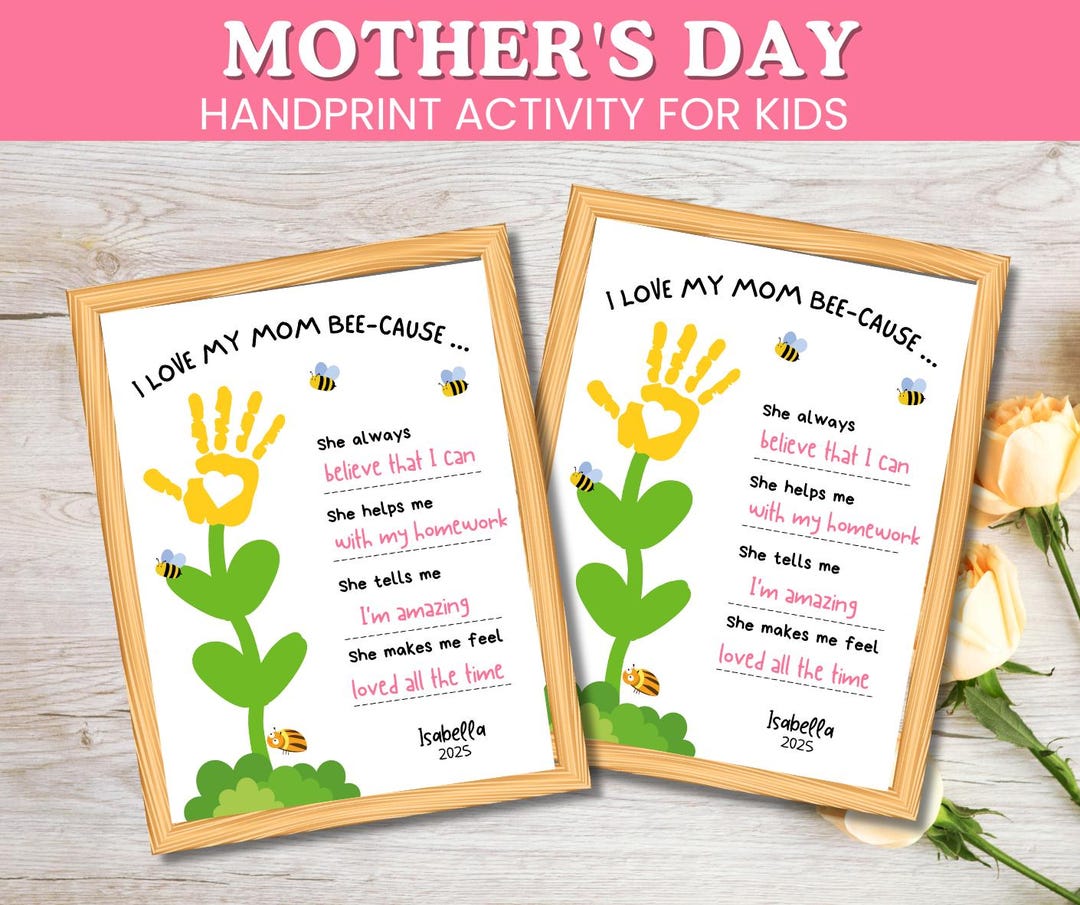 Handprint Garden Craft for Mother's Day | Printable Keepsake for Kids ...