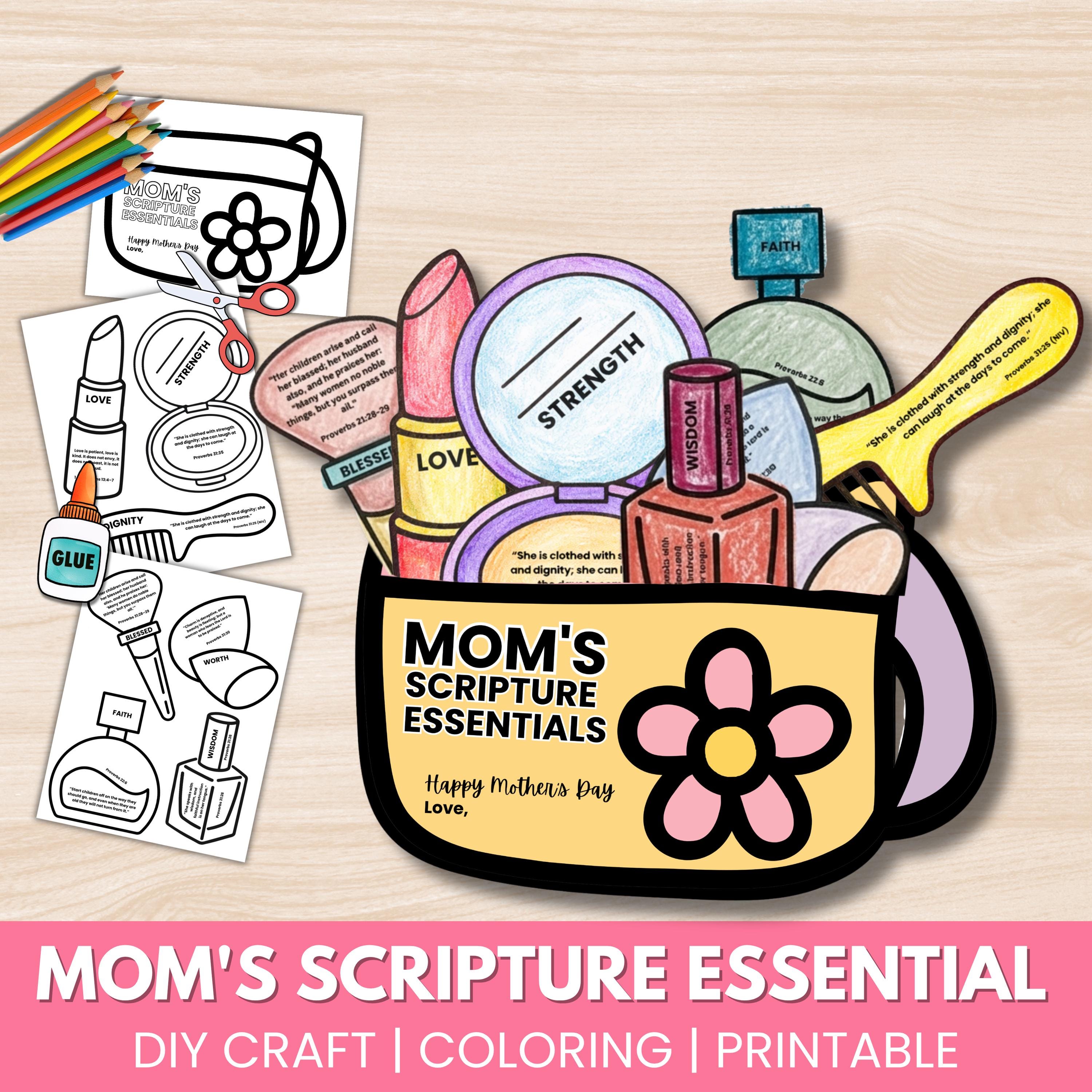 Mothers Day Bible Craft Activity | Sunday School Bible Verse Scriptures ...