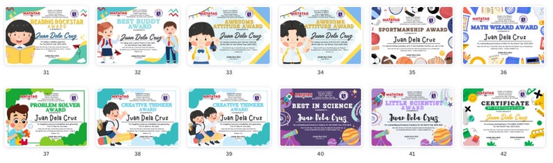 Printable Student Award Certificates: Editable School Certificates ...