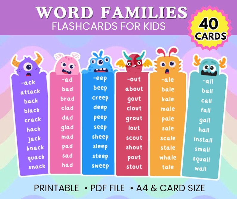 CVC Words Phonics Cards – Learn to Read Printables for Kindergarten ...