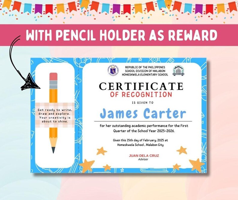 Kids Award Certificate Editable in Canva Certificate of Achievement ...