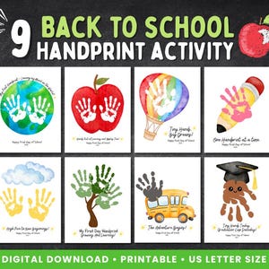 First Day of School Handprint Craft – Keepsake Activity for Kids | Back ...