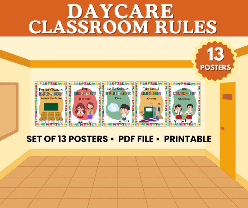 Classroom Rules Printable Daycare Rules Classroom Rules Daycare ...
