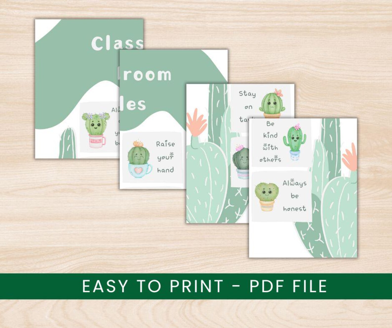 Pre-k Classroom Rules Printable – Daycare Behavior Posters | Rules PDF ...