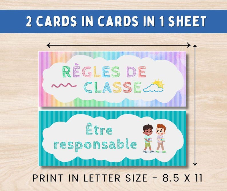 French Classroom Rules Printable Daycare Rules Classroom Rules Daycare ...