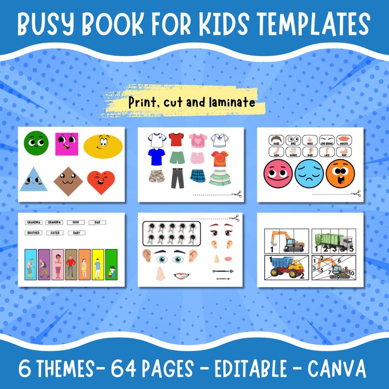 Mega Busy Book Printable Bundle Toddler Learning Binder Editable ...