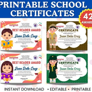 Printable Student Award Certificates: Editable School Certificates ...