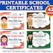 Printable Student Award Certificates: Editable School Certificates ...