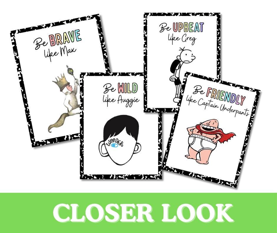 Favorite Primary Book Character Positive Affirmation Quotes Printable ...