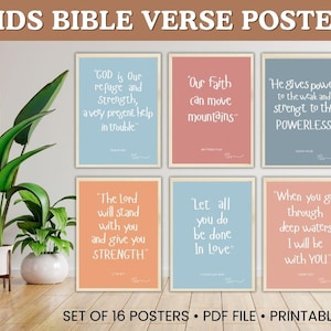 Kids Bible Affirmations Printable Bible Verses for Children Christian ...