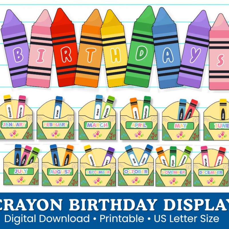 Crayon Theme Poster - Etsy