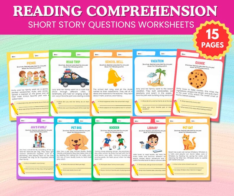 Second Grade Reading Worksheets | Decodable Stories & Comprehension ...