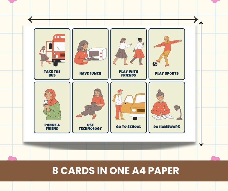 Daily Routine Flashcards for Kids | Montessori Visual Schedule ...