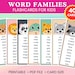 CVC Word Family Flashcards: Kindergarten Homeschool Phonics (PDF ...