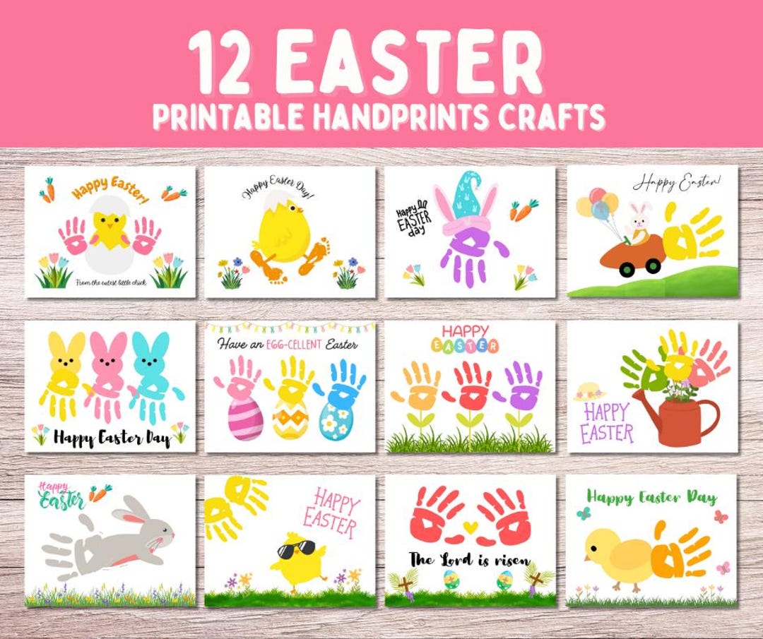 Easter Handprint Footprint Bundle Craft, Easter Handprint Art ...
