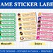 Name Sticker Label for Notebook for Kids Template Stick on Name Labels ...