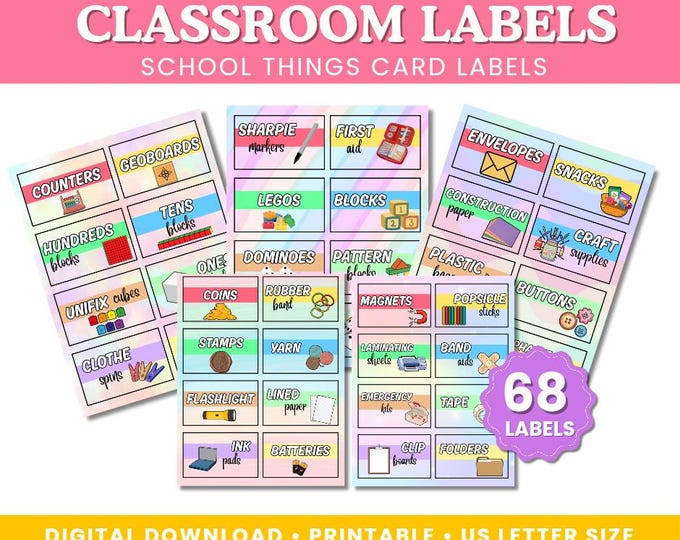 Classroom Labels, Student Name Tags, Back to School Labels, Book Bin ...