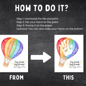 First Day of School Handprint Craft – Keepsake Activity for Kids | Back ...