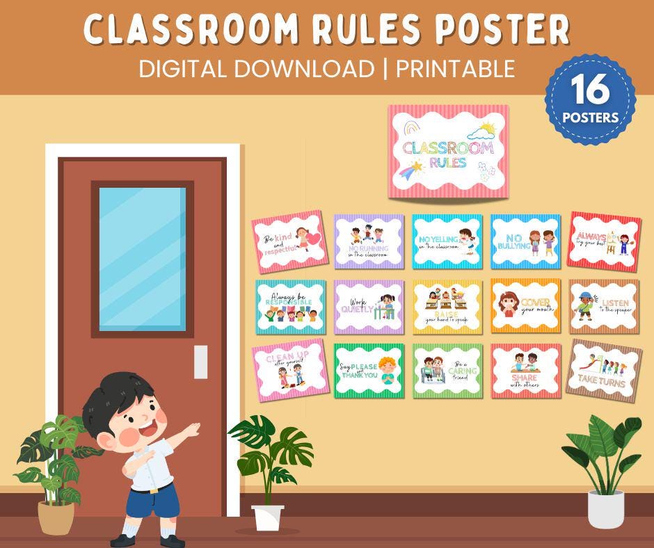 Classroom Rules Printable Daycare Rules Classroom Rules Daycare ...