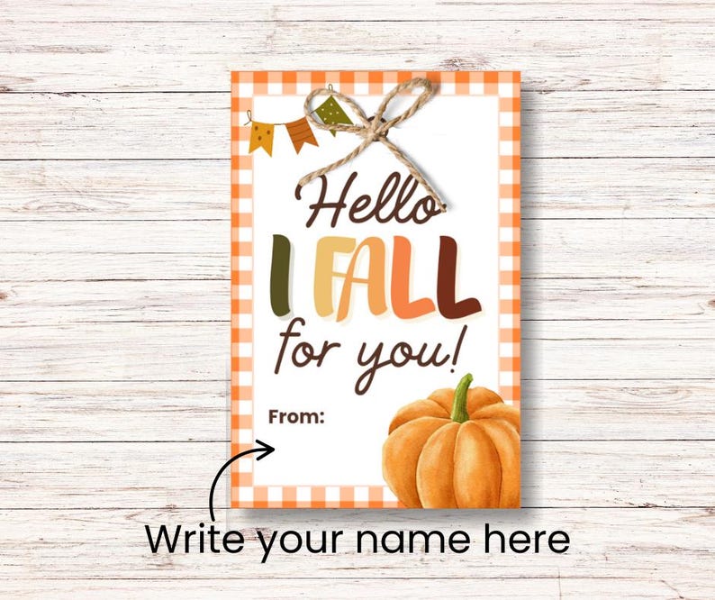 Autumn Gift Tag Printables: Thanksgiving, Halloween, Fall Celebrations ...