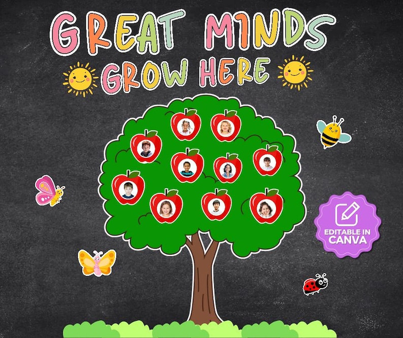Classroom Student Tree Bulletin Board | Interactive Display for Student ...