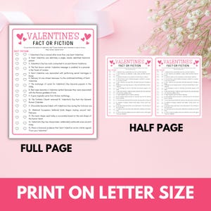 Valentine's Fact or Fiction Game: Fun Trivia Quiz (printable PDF) - Etsy