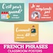 French Classroom Phrases Printable Poster Set – Colorful Bulletin Board ...