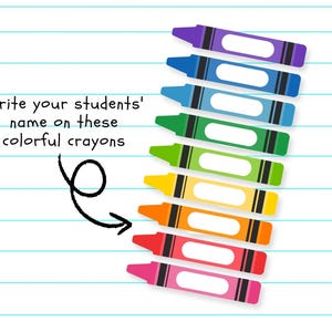 Crayon-themed Birthday Banner – Colorful School Poster Decor | Colorful ...