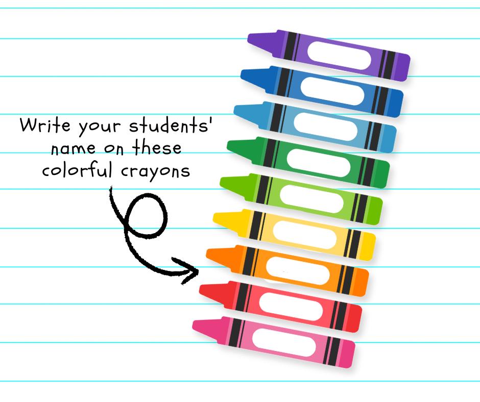 Crayon-themed Birthday Banner – Colorful School Poster Decor | Colorful ...