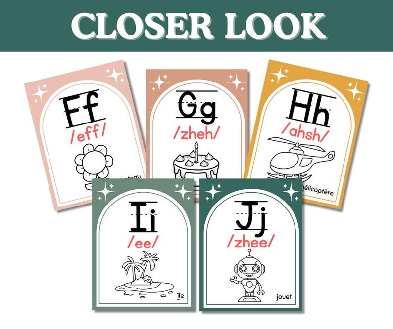 French Alphabet Posters & Flashcards | Boho Classroom Decor ...