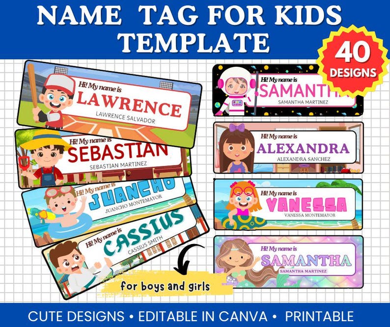 Editable Student Name Tags & Desk Labels – Pastel Cute Classroom ...
