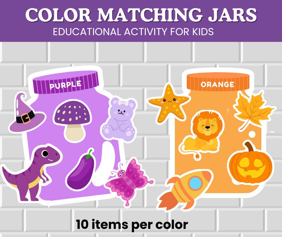 Color Matching Activity for Kids, Toddler Color Printables, Montessori ...