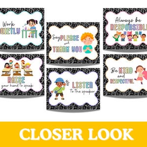 Cute Classroom Rules and Expectations Posters, Editable Rules for ...