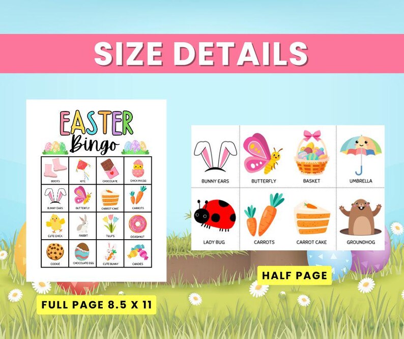 25 Easter Bingo Cards Printable Game, Easter Bingo Boards Activity for ...