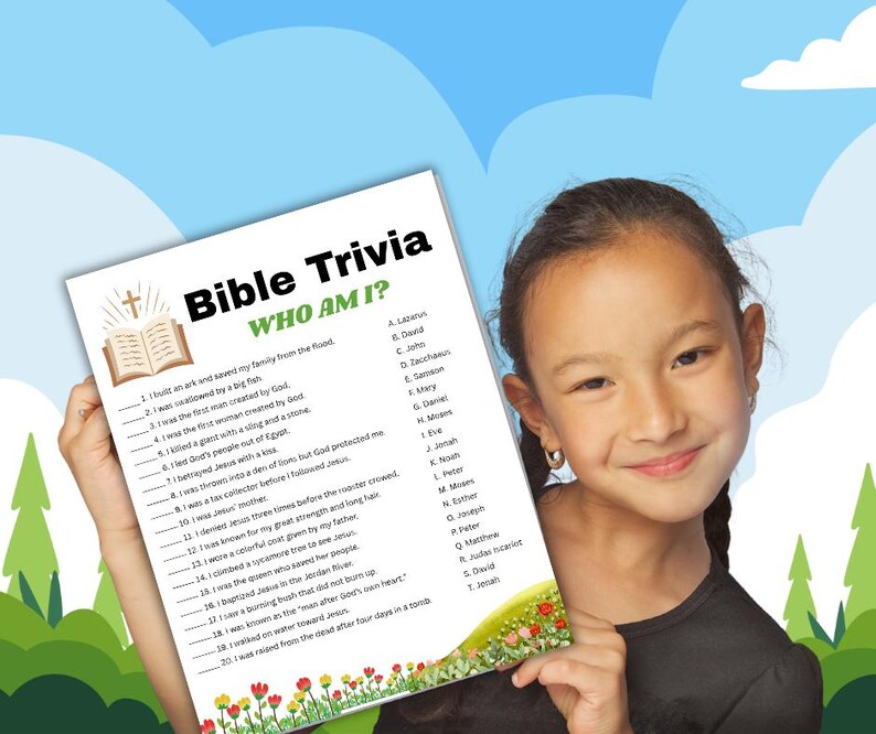 Who Am I Bible Match up for Kid Old Testament Activity Classroom ...