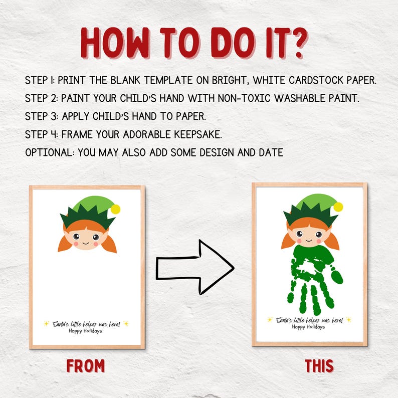 Christmas Handprint Craft Bundle, Christmas Handprint Art, Printable ...