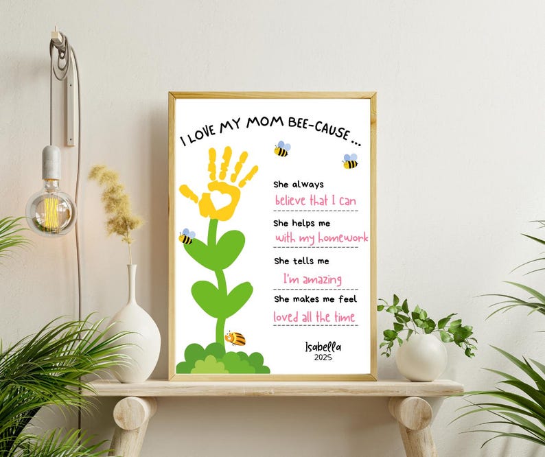 Handprint Garden Craft for Mother's Day | Printable Keepsake for Kids ...