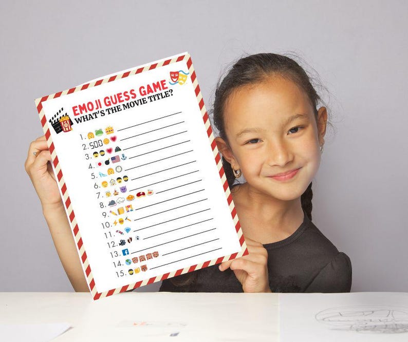 Emoji Movie Title Game: Fun Printable Challenge (digital Download) - Etsy