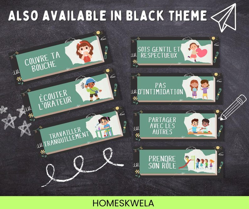 French Printable Classroom Rules | Daycare Behavior Guidelines | Pre-k ...