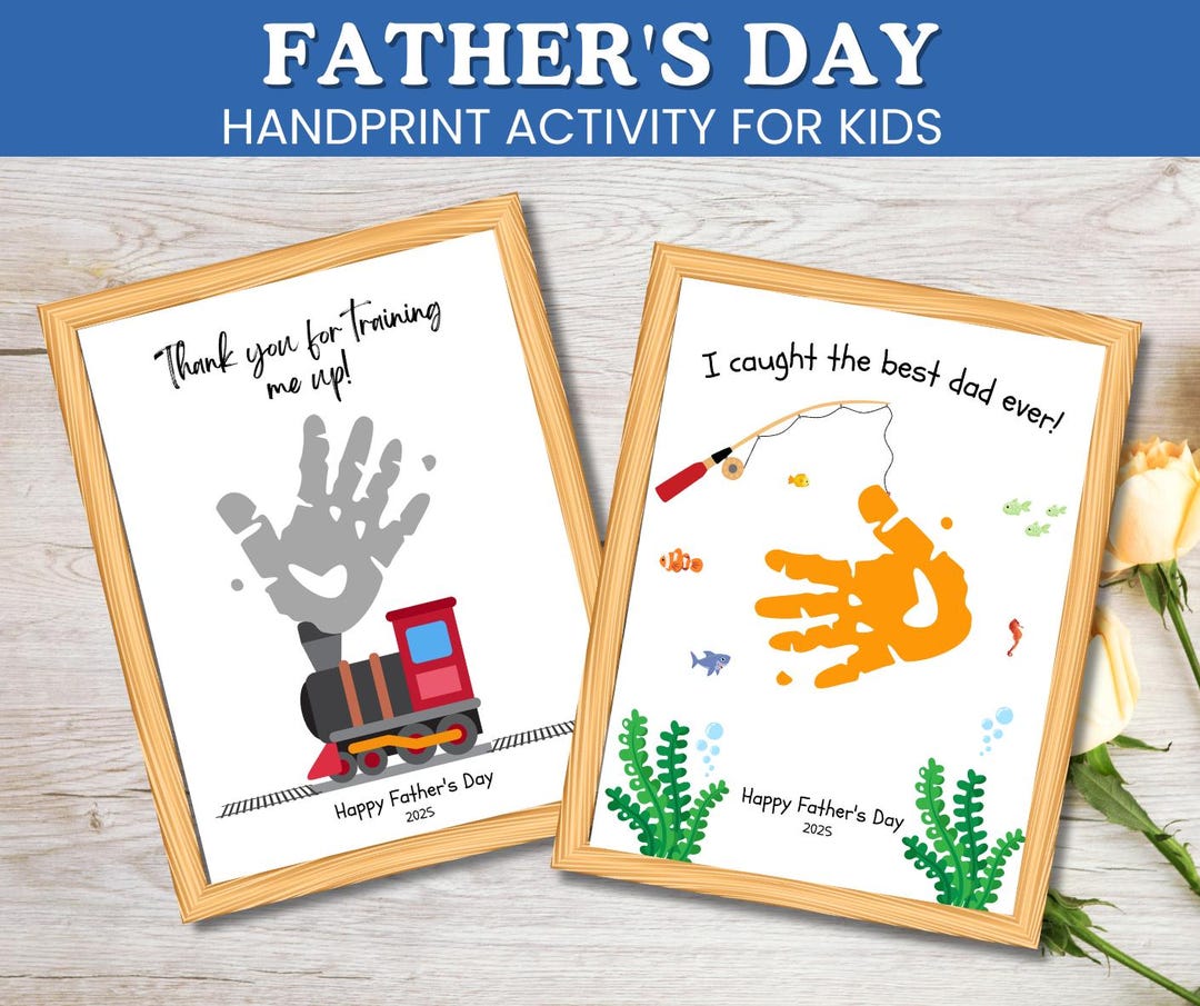 Father's Day Handprint Crafts for Kids – Handprint Templates for Dad ...