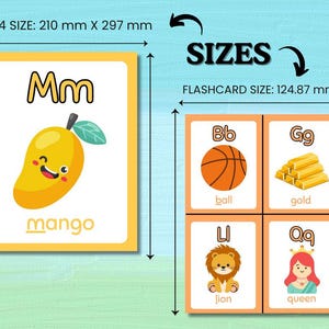 26 ABC Flash Cards Educational Cards, A-Z Cards Learn Abcs Alphabet ...