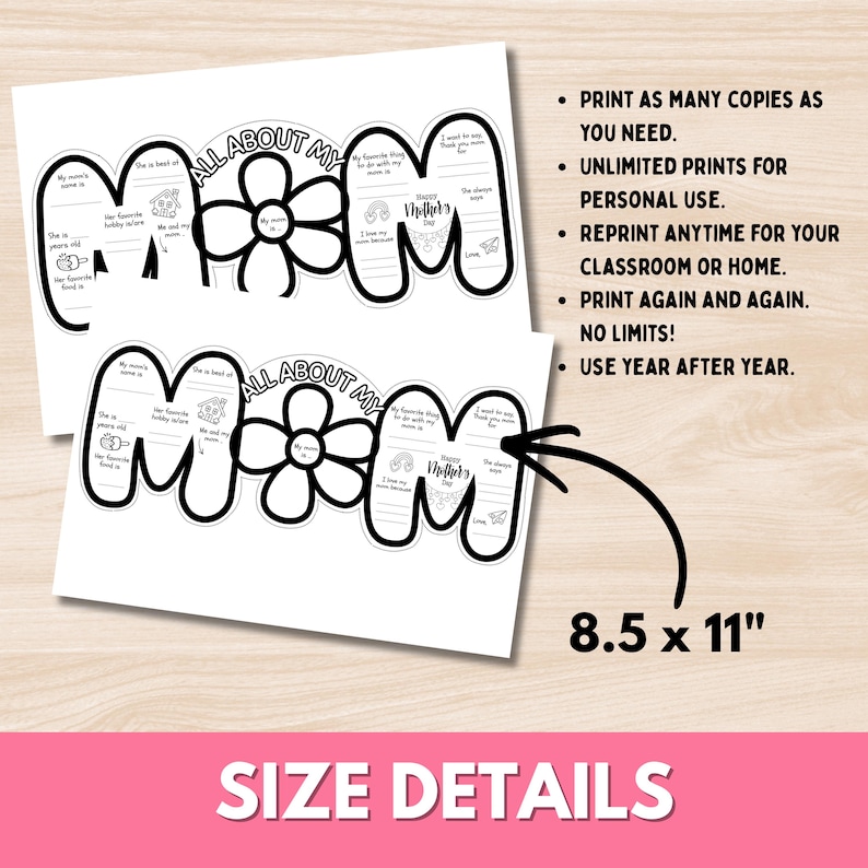 All About My Mom Craft, Mother's Day Craft Printable, Mothers Day ...