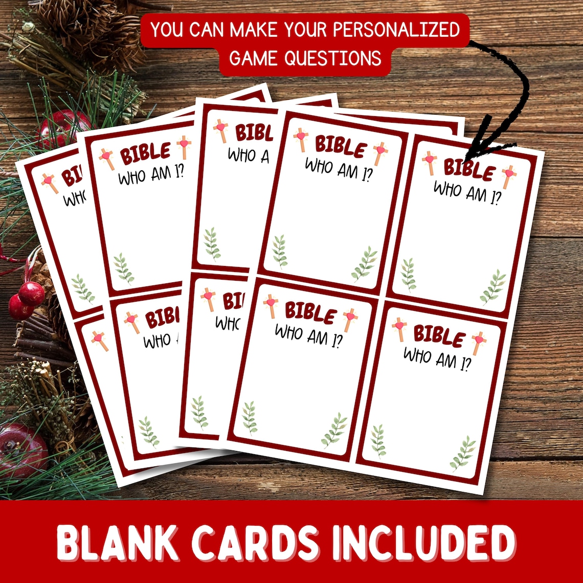160 Bible Who Am I Trivia Cards Printable Christian Party Game for Kids ...